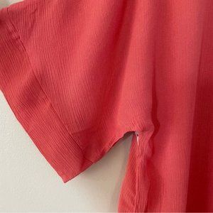 DG2 by Diane Gilman | Tops | New Diane Gilman Dg2 Coral Floral Crinkle ...